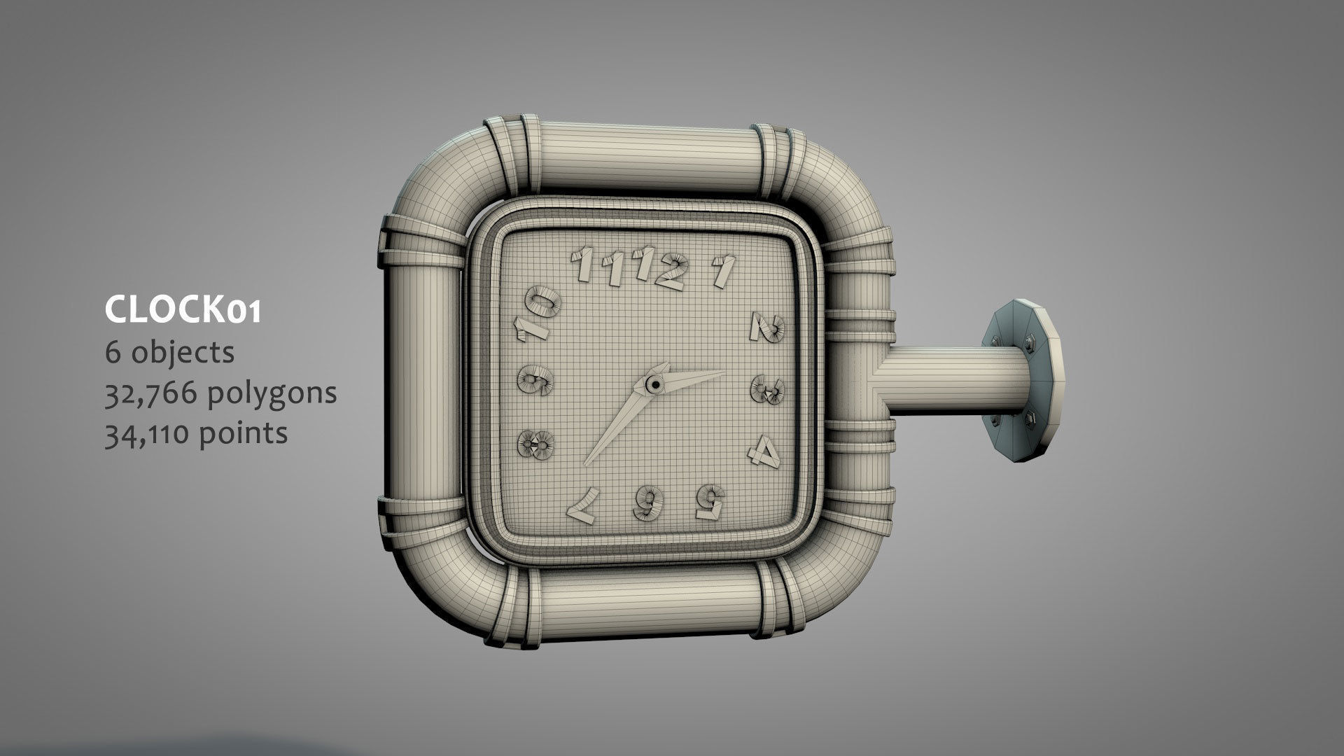 Recycled Pipe Clocks 3D model | CGTrader