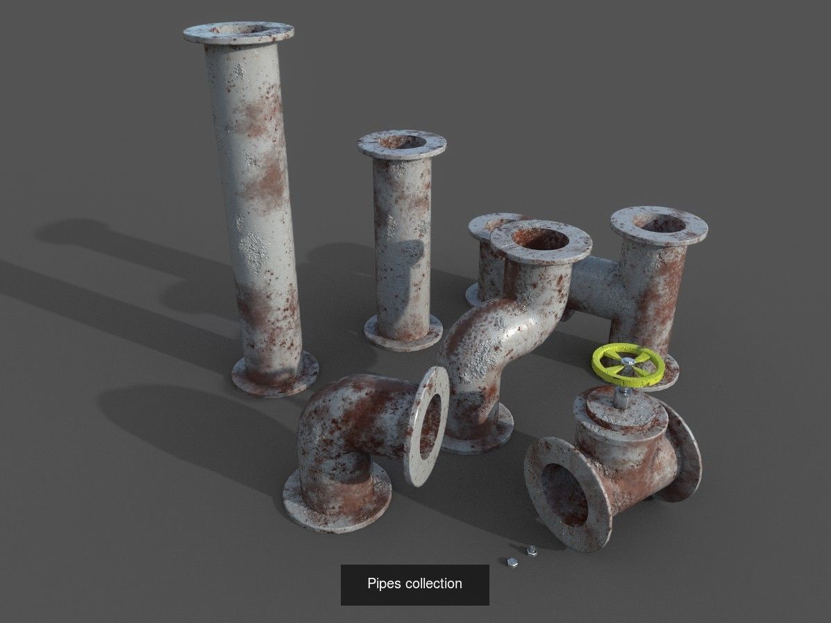 Pipes collection - Texture pack VR / AR / low-poly | CGTrader