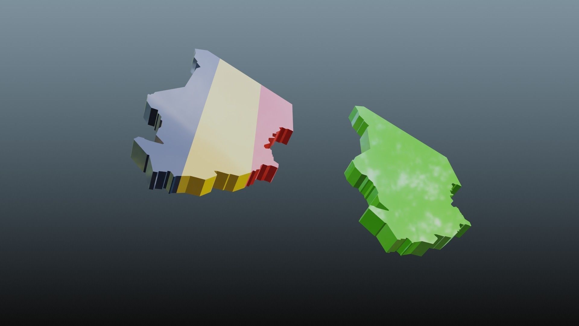 3D model CHAD map symbol VR / AR / low-poly | CGTrader