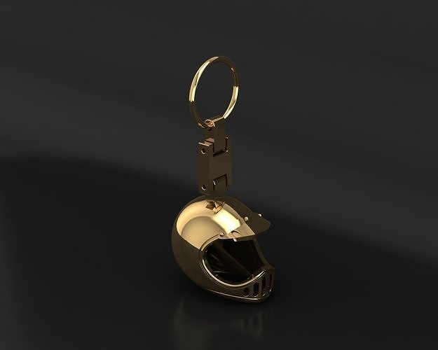 Keychain motorcycle helmet Trinket 3D model 3D printable | CGTrader