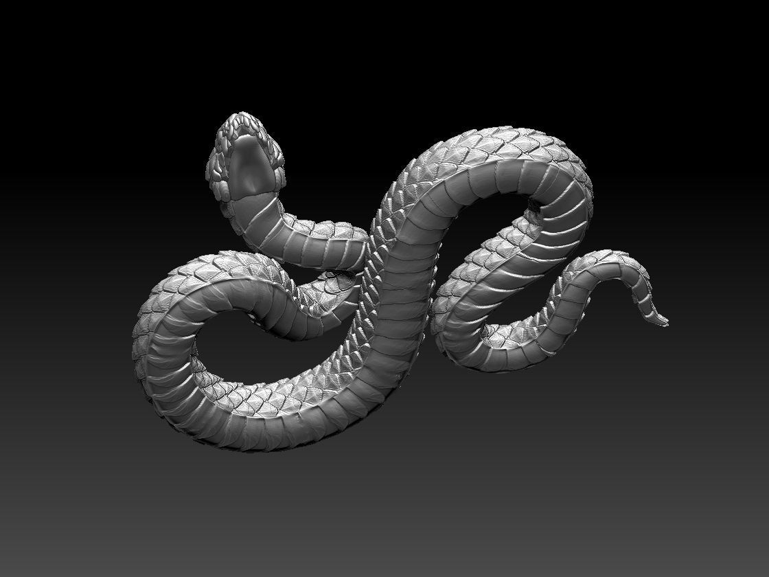 snake 3D model 3D printable | CGTrader