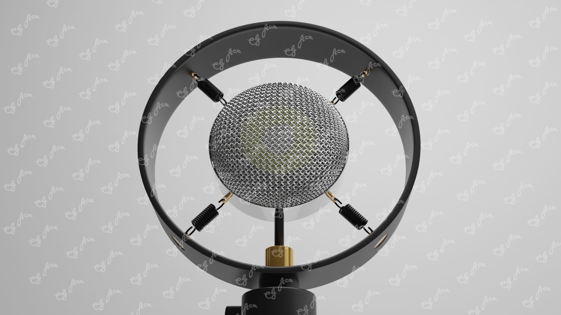 Antique Vintage Big Diaphragm Condenser Microphone 3D model | CGTrader