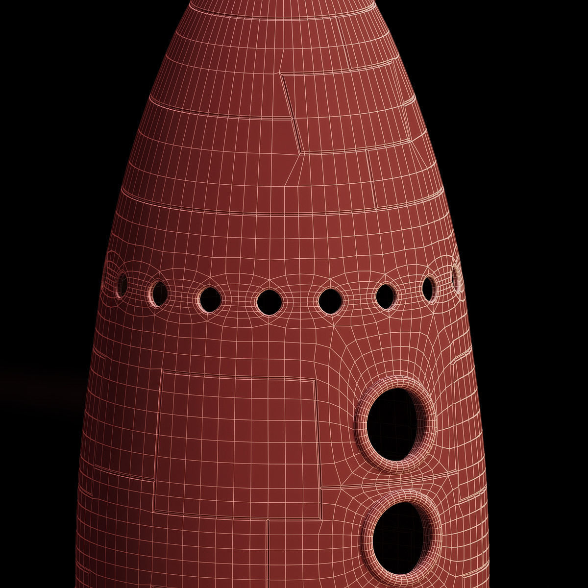 Resin Rocket With Led 3D model | CGTrader