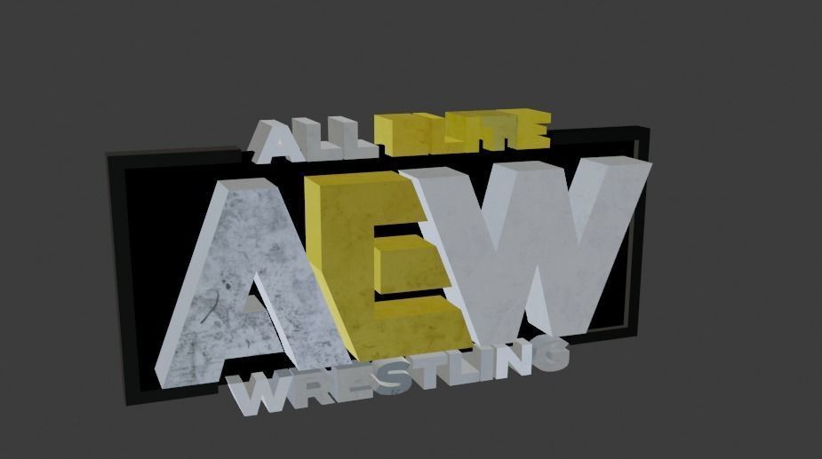 AEW Logo Pack - includes printable tracing stencil 3D model | CGTrader