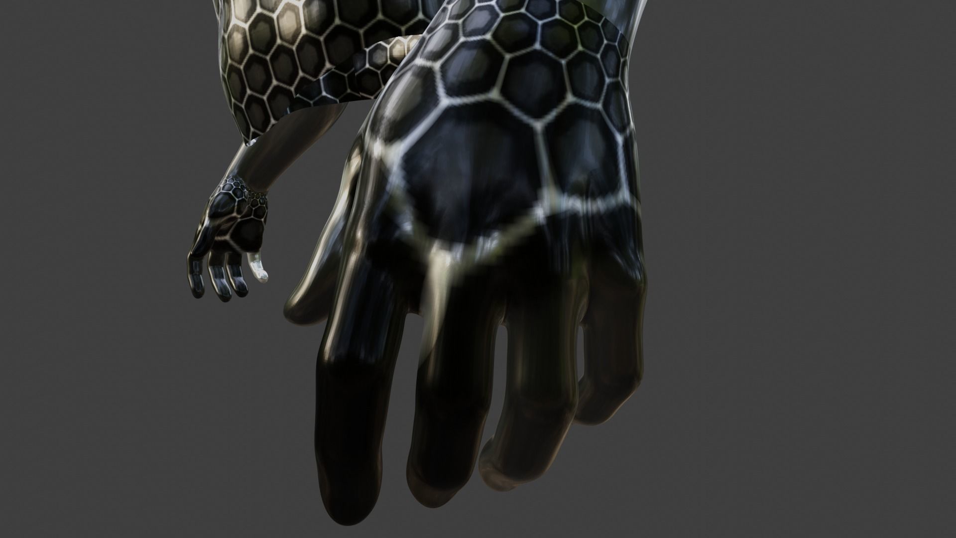Armored skin 3D model rigged | CGTrader