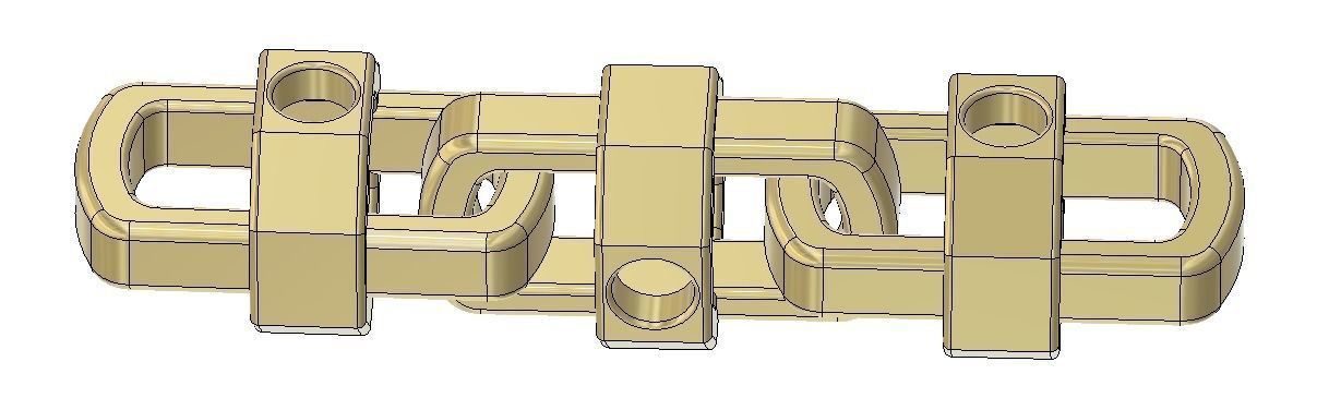 hexagonal chain link 3D model 3D printable | CGTrader