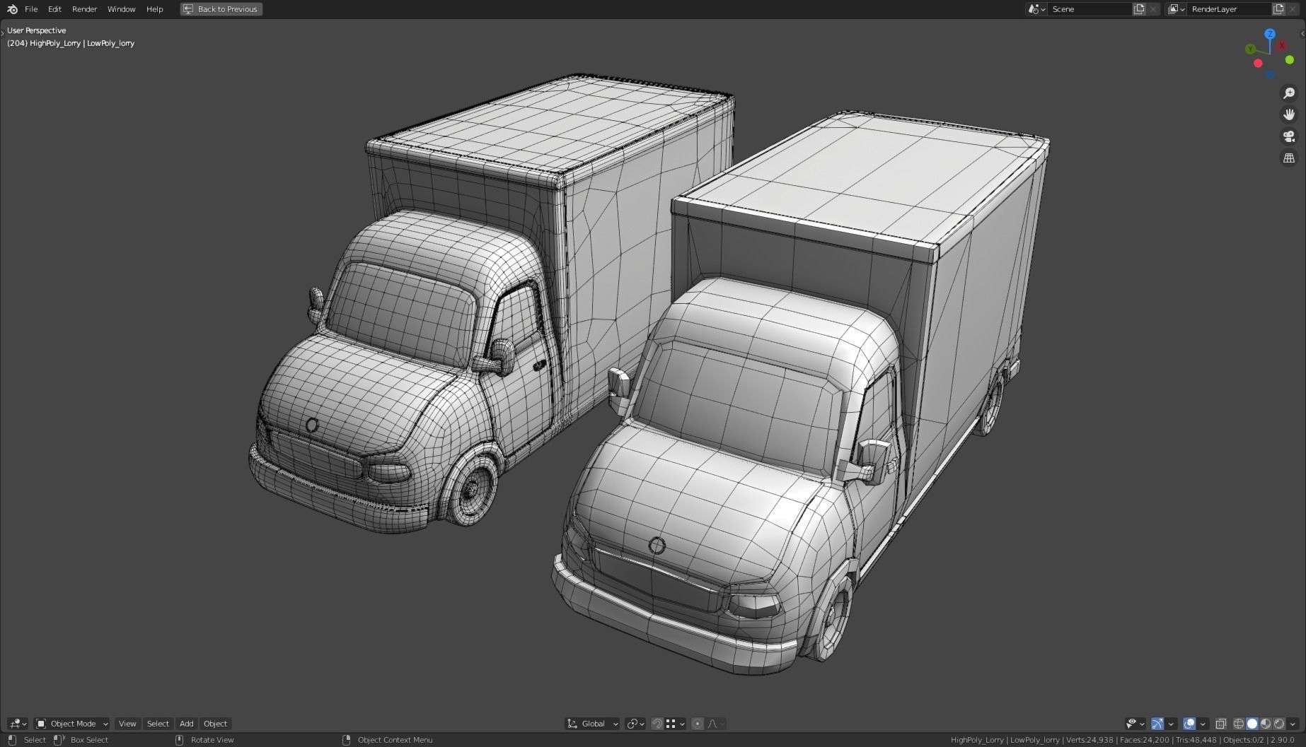 3D model Low Poly Vehicle - Lorry VR / AR / low-poly | CGTrader