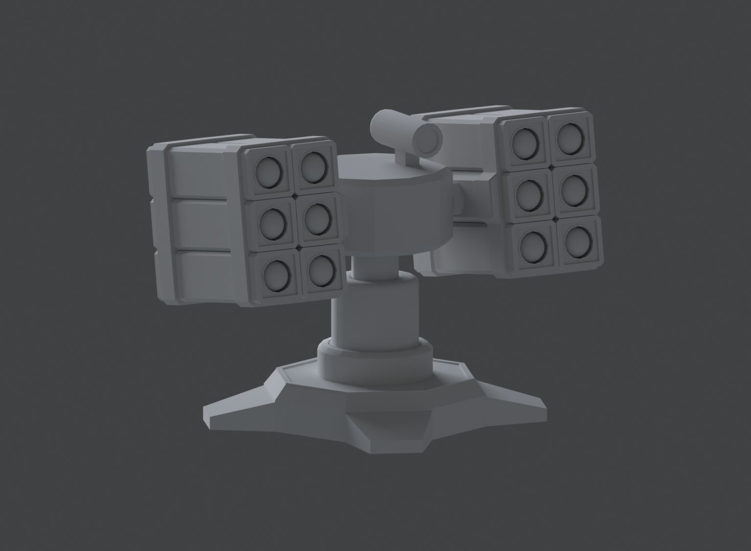 3D model Simple stylized missile turret VR / AR / low-poly | CGTrader