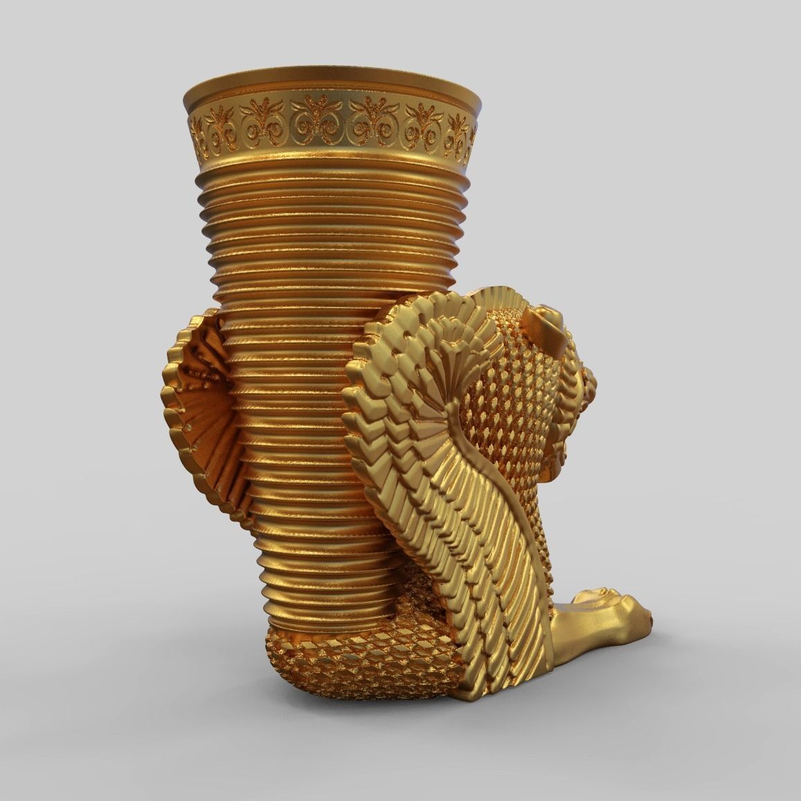 Achaemenid Persian Lion Rhyton 3D model 3D printable | CGTrader