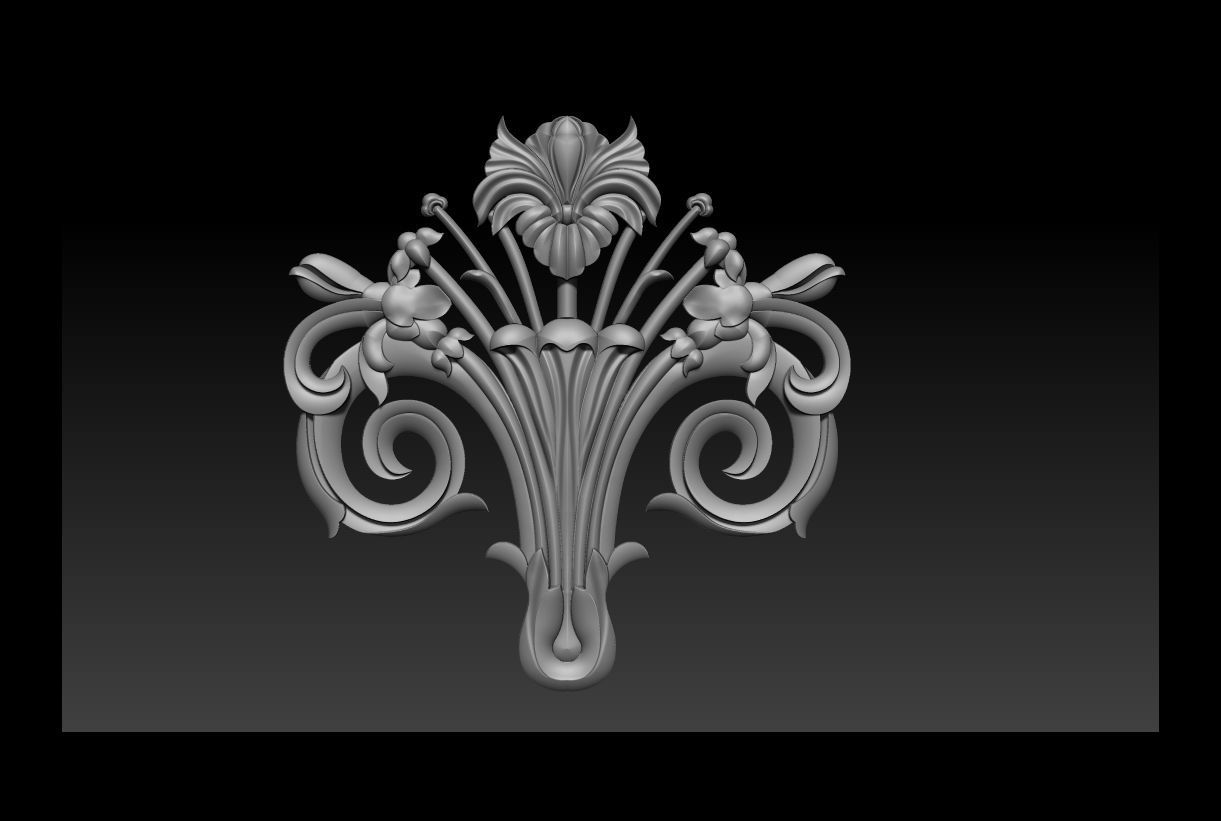 3D STL Models CNC Router - Carved decor 3D model 3D printable | CGTrader