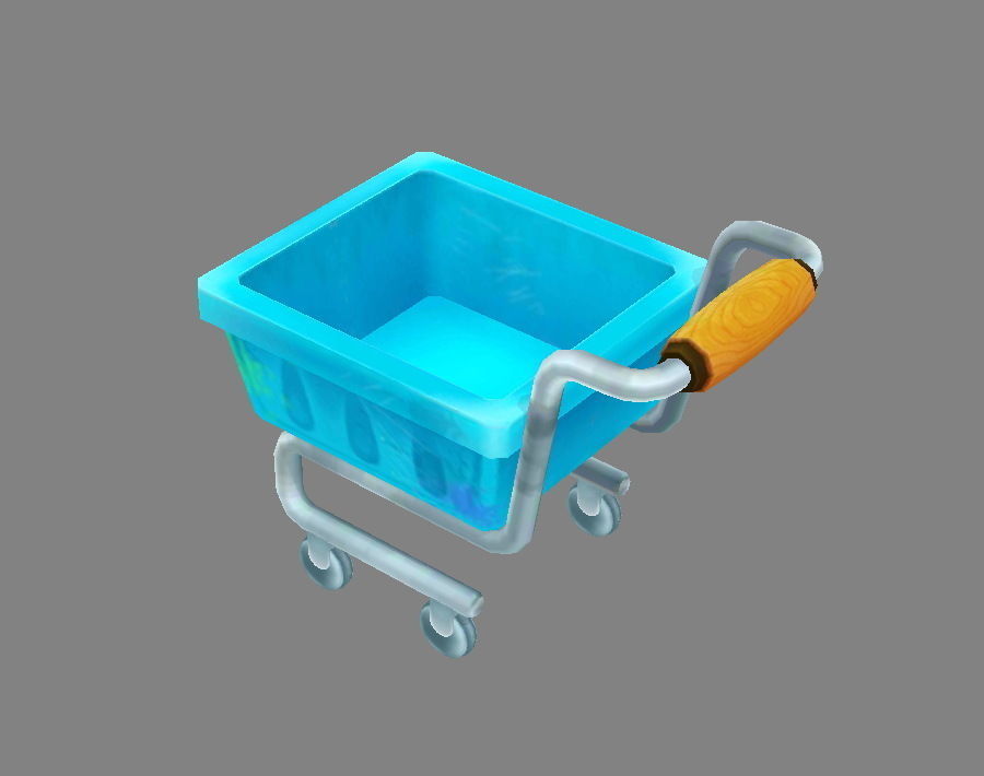 3D model Cartoon dirty shopping cart VR / AR / low-poly | CGTrader