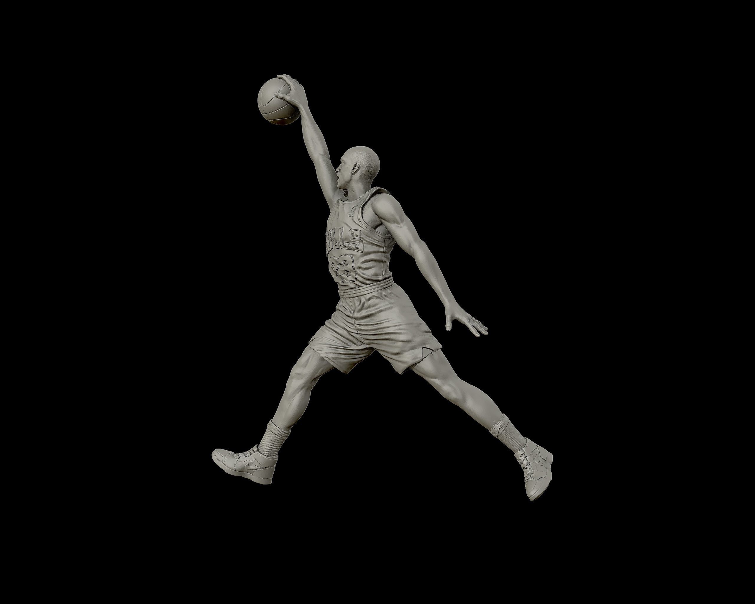 Michael Jordan Dunk Sculpture 3D model 3D printable | CGTrader