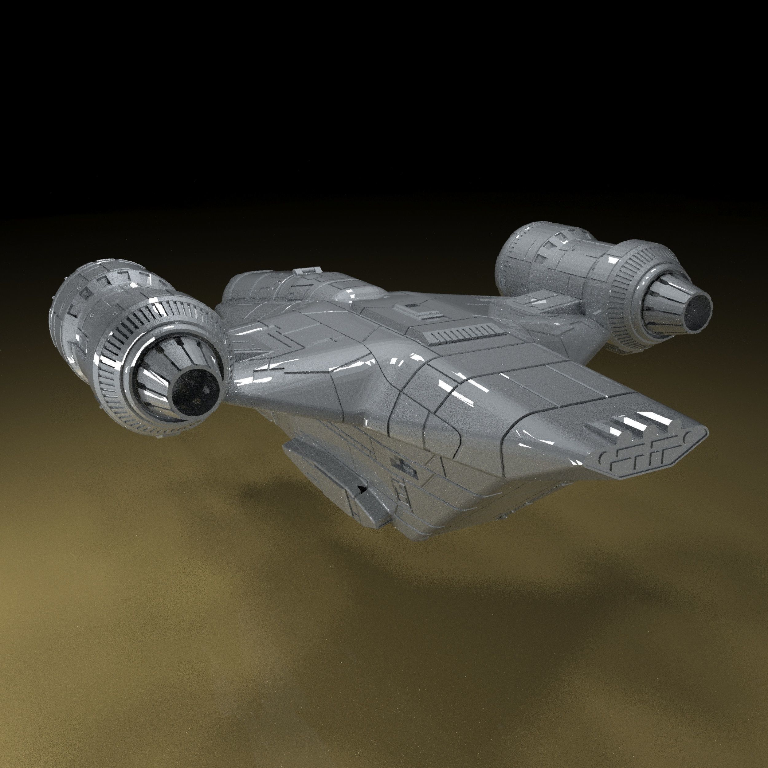 Razor Crest Spaceship with moving parts 3D Model ready to Print 3D ...