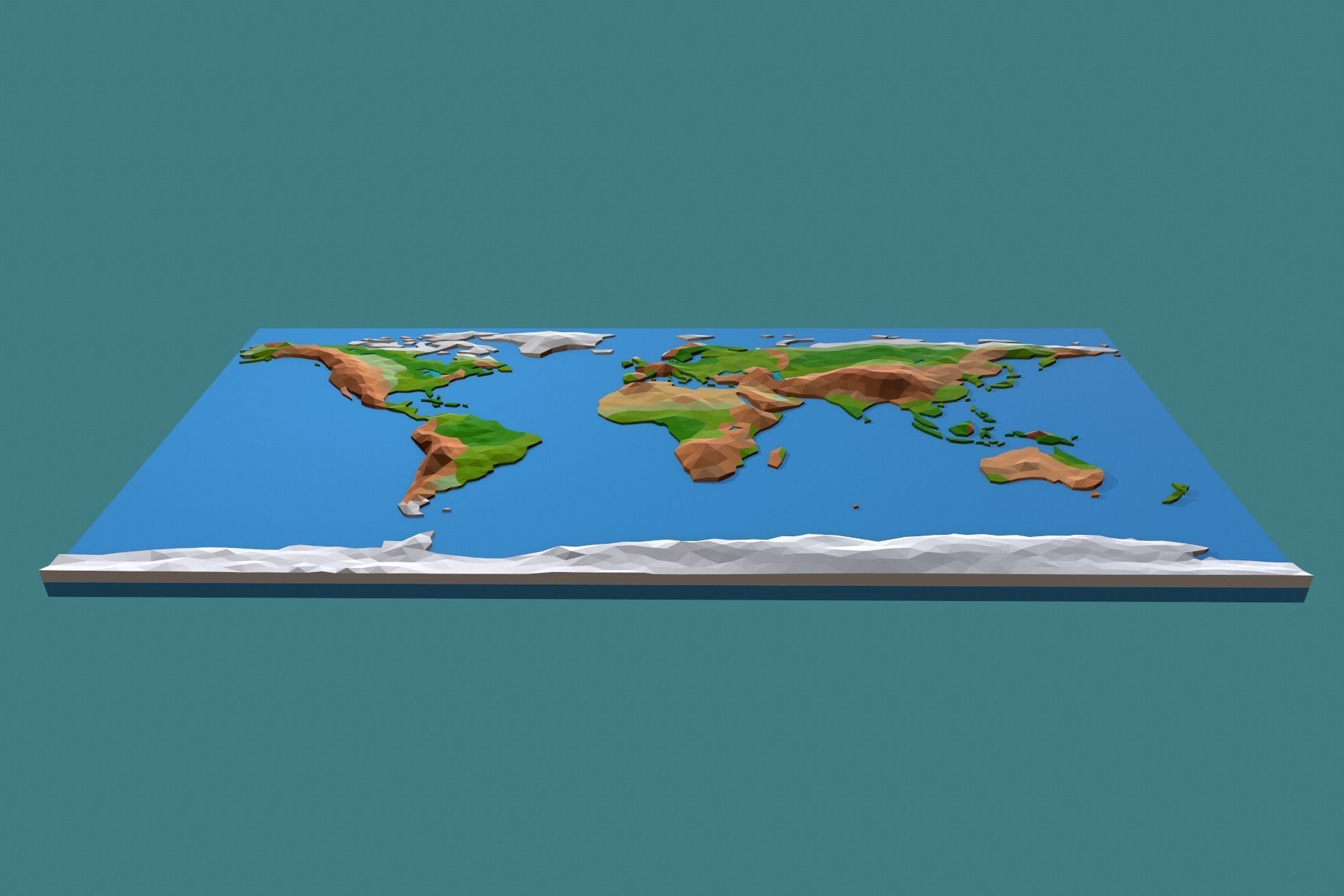 3D model Low Poly World Map VR / AR / low-poly | CGTrader