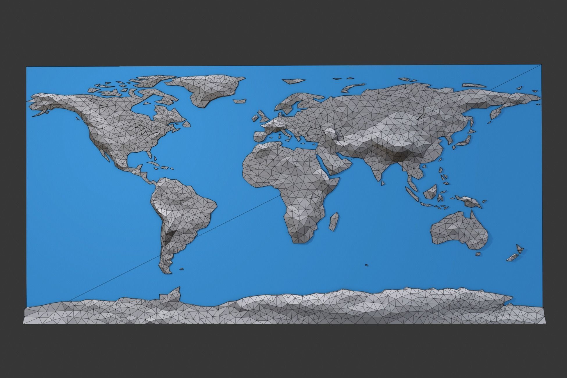 3D model Low Poly World Map VR / AR / low-poly | CGTrader
