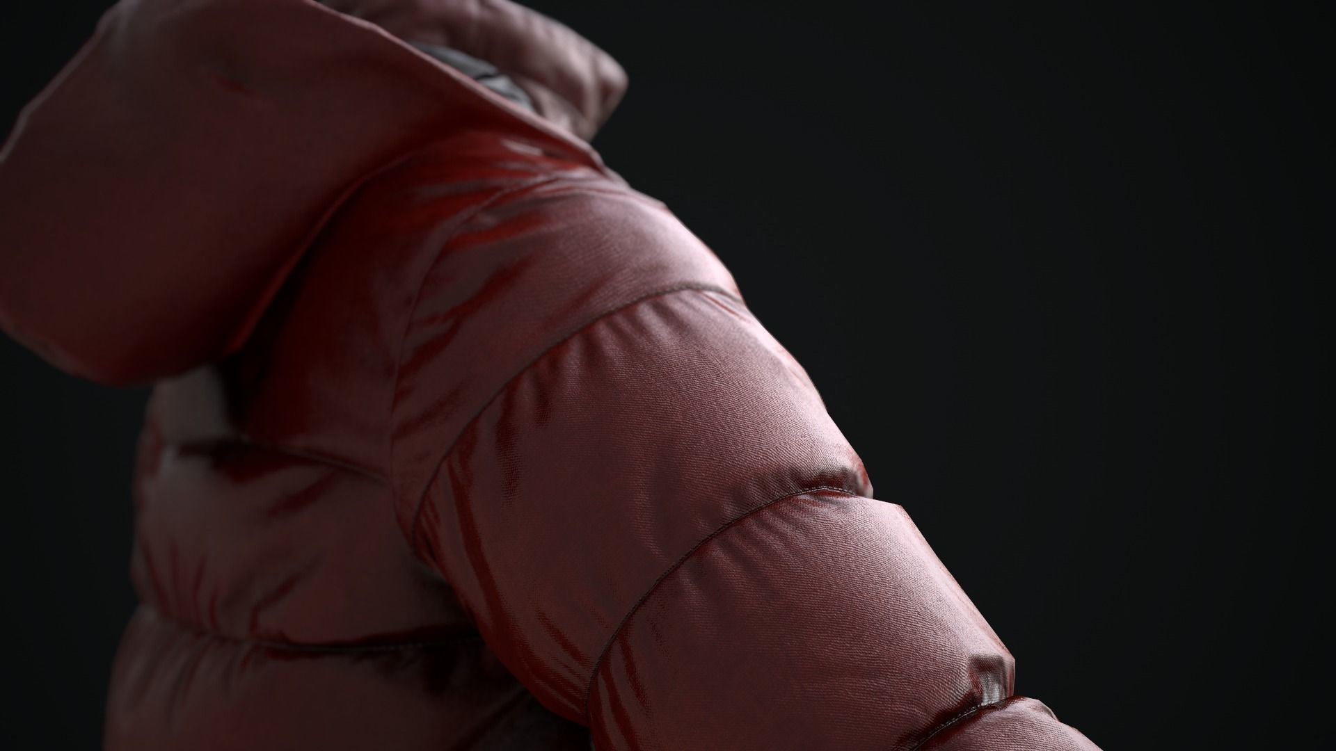3D model Red winter jacket VR / AR / low-poly | CGTrader
