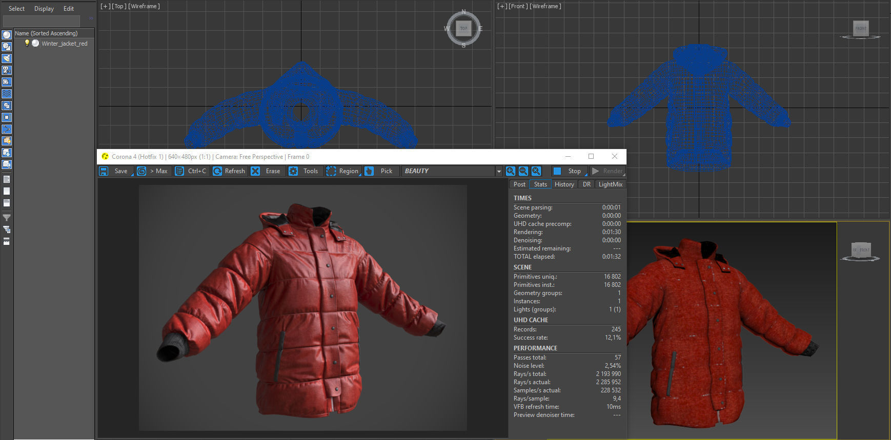 3D model Red winter jacket VR / AR / low-poly | CGTrader