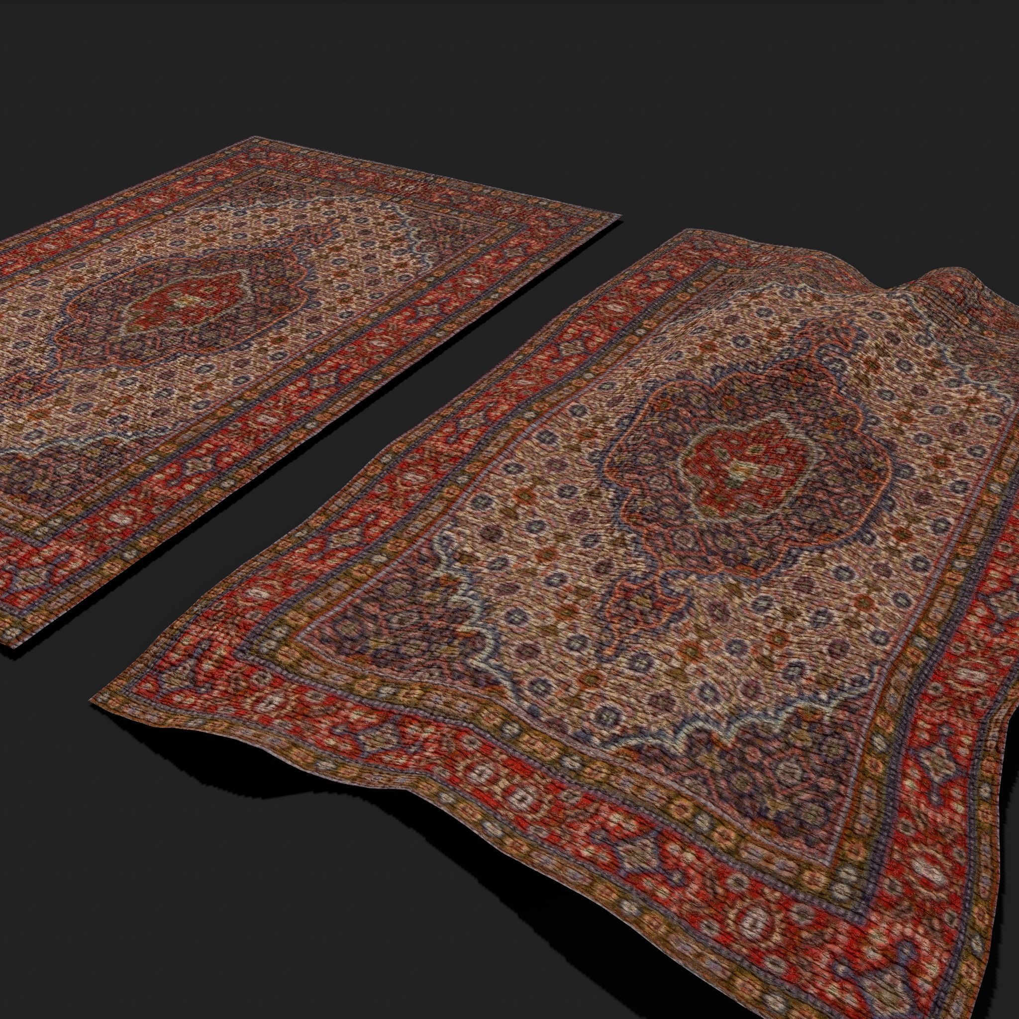 3D model Persian Red Tapestry VR / AR / low-poly | CGTrader