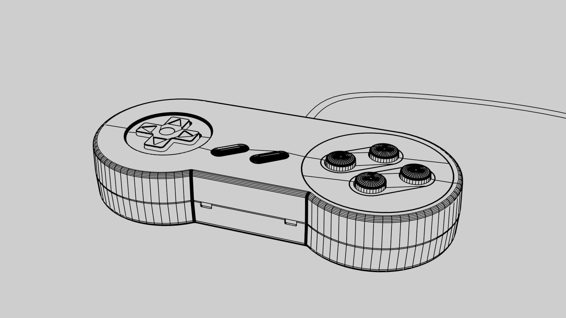 Nintendo SNES Controller free 3D model | CGTrader