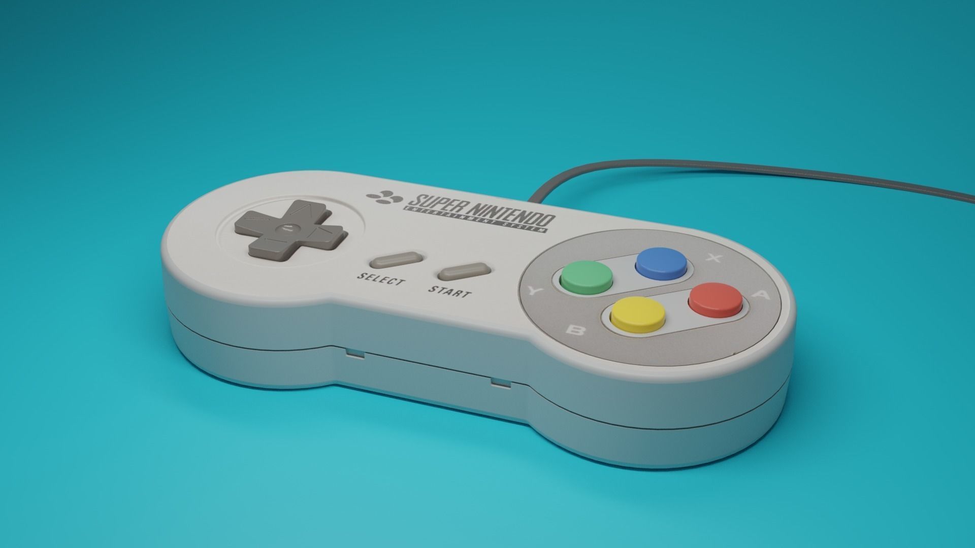 Nintendo SNES Controller free 3D model | CGTrader