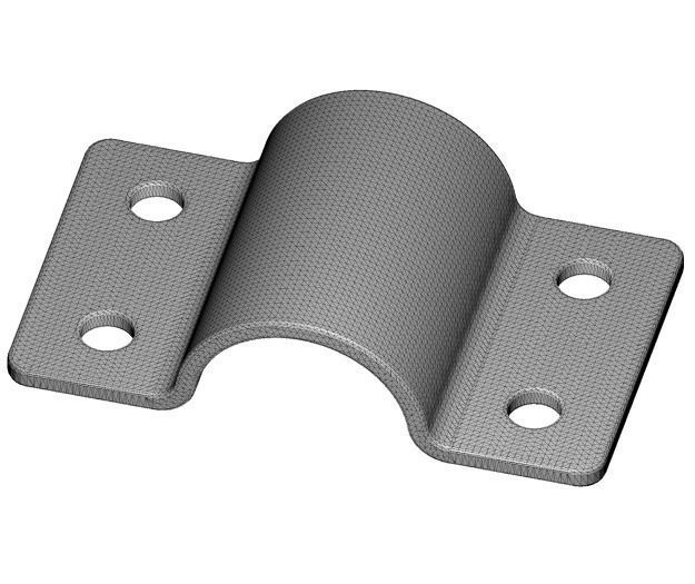 Half Round Clamp 3D model 3D printable | CGTrader