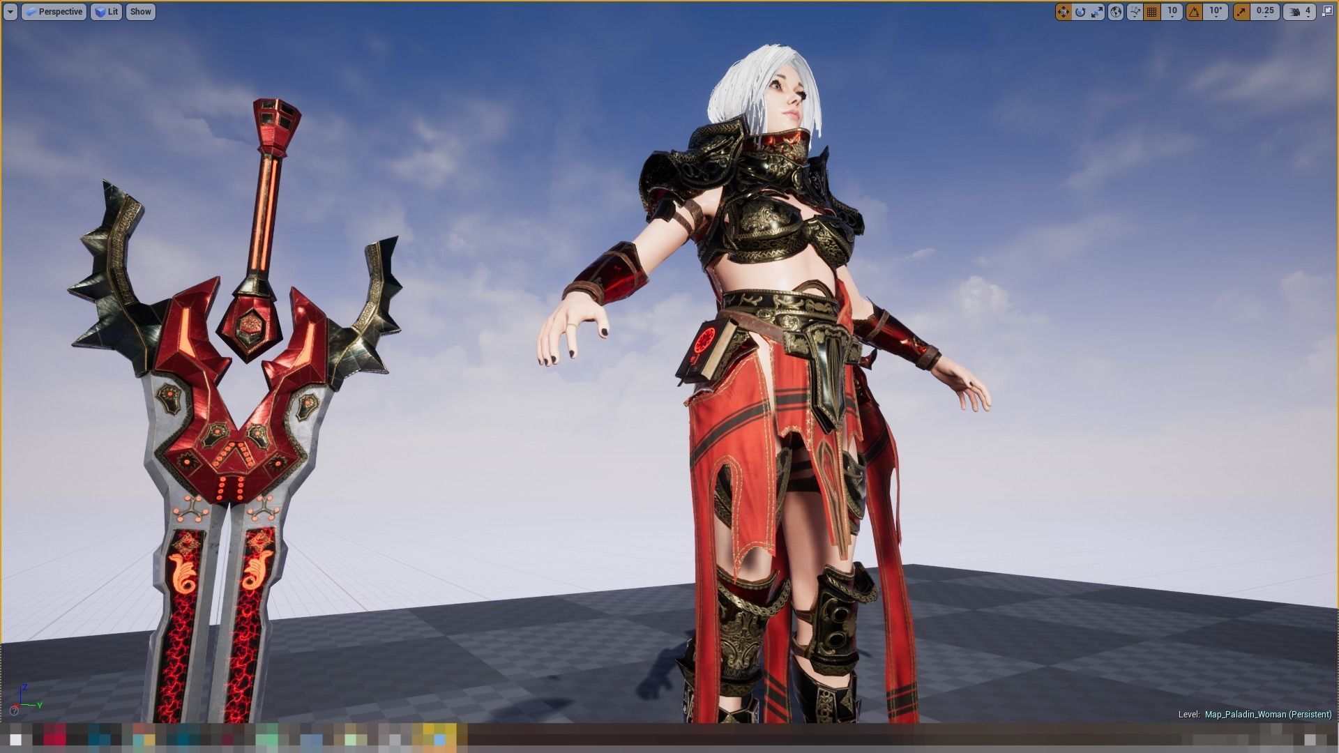 3D model Paladin Woman VR / AR / low-poly rigged | CGTrader