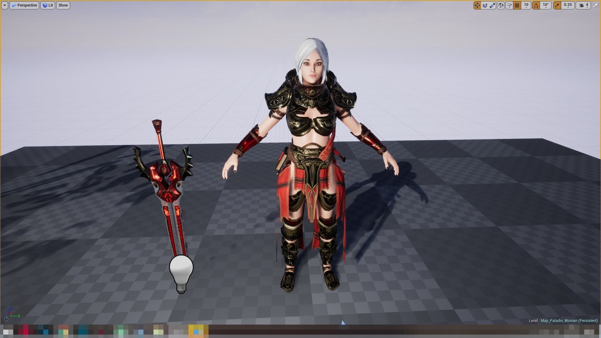 3D model Paladin Woman VR / AR / low-poly rigged | CGTrader