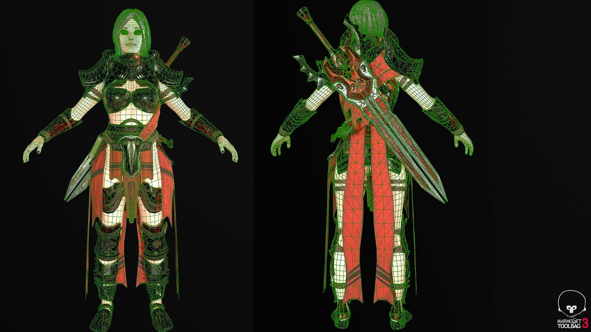 3D model Paladin Woman VR / AR / low-poly rigged | CGTrader