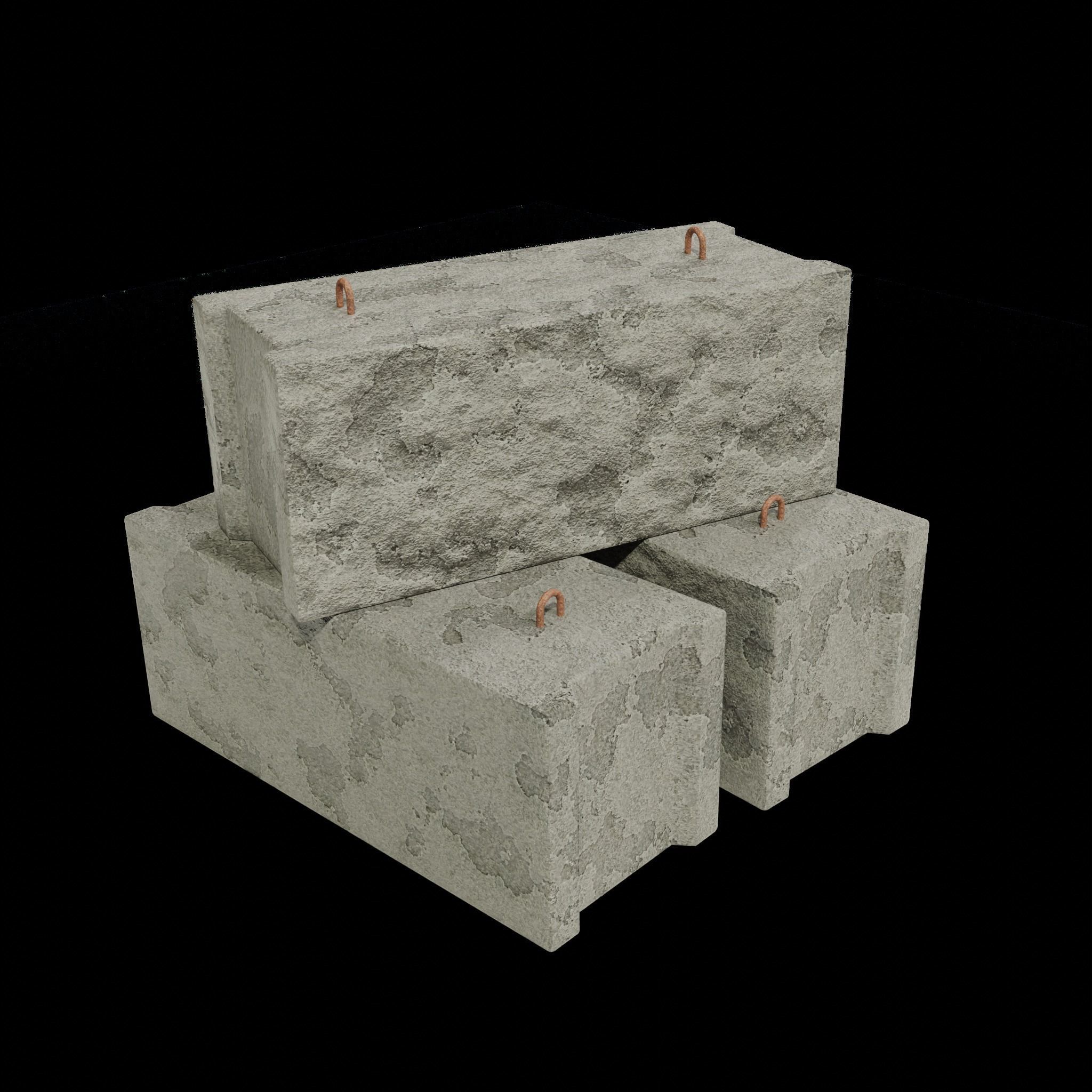 Concrete block 3D model | CGTrader