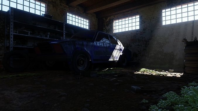 Garage Scene 3D model | CGTrader