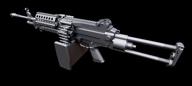 m249 custom 3D model | CGTrader