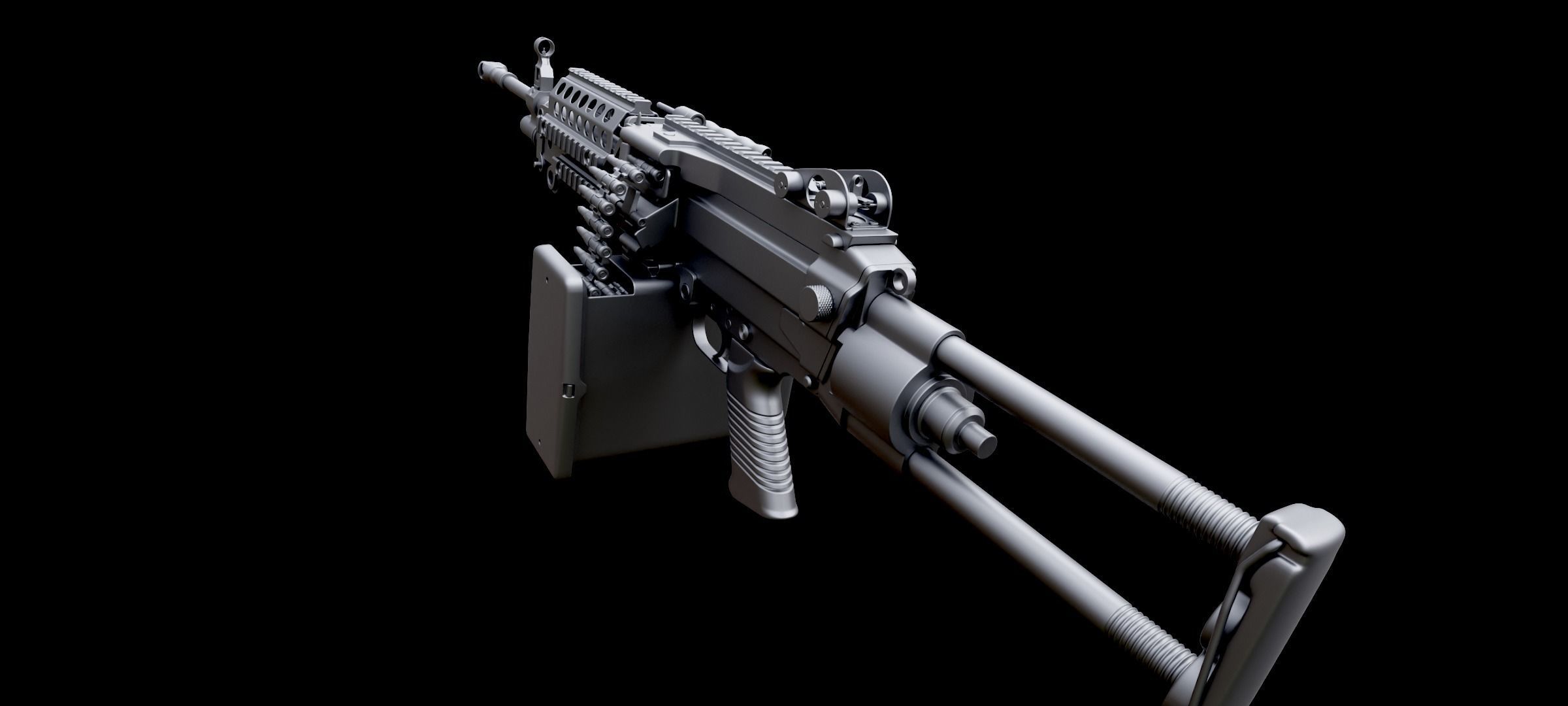 m249 custom 3D model | CGTrader