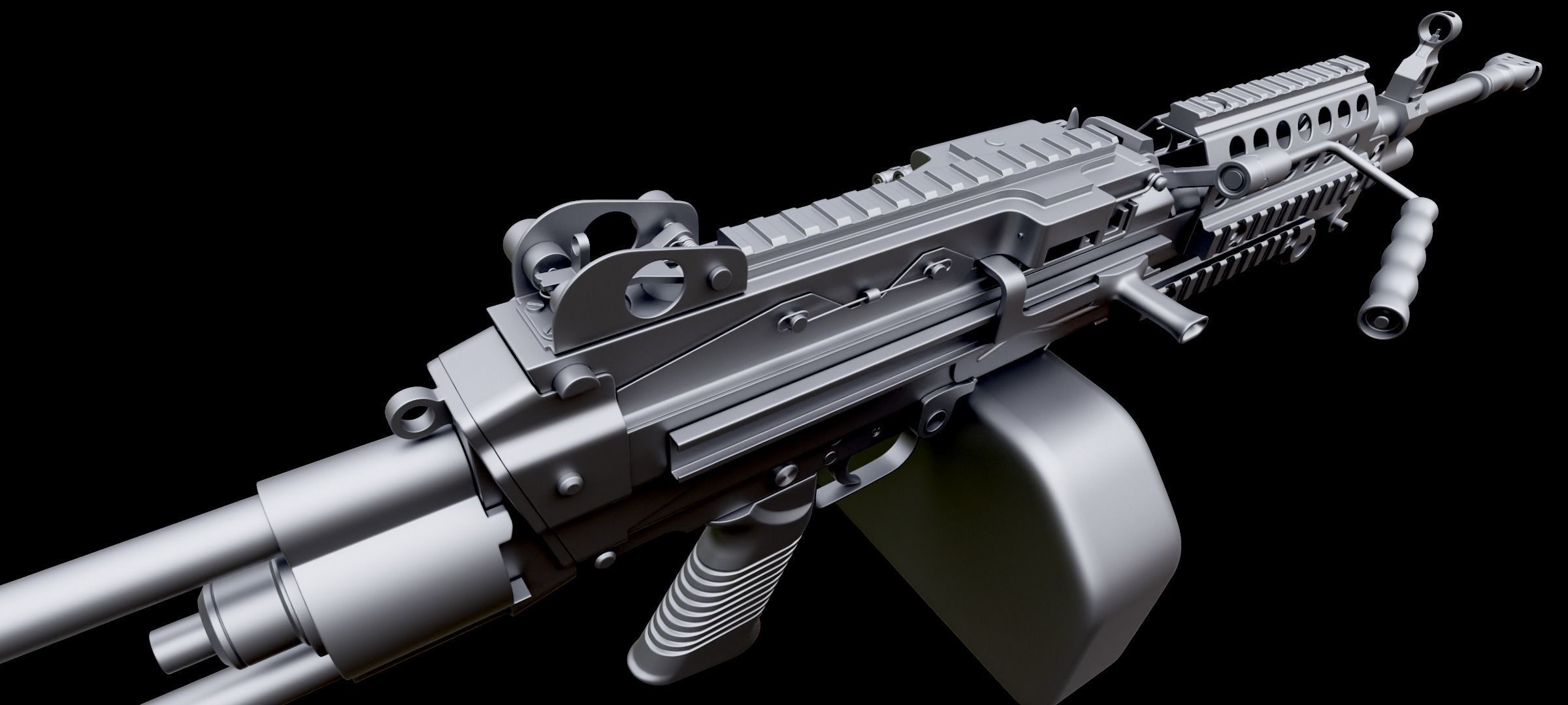 m249 custom 3D model | CGTrader