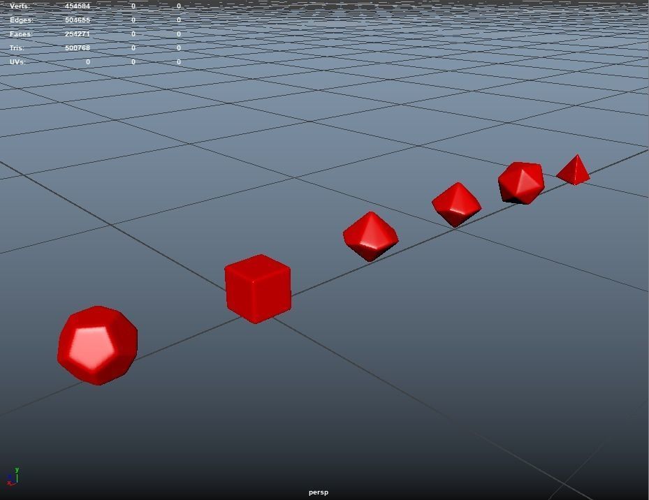 3D model Role Playing Dice - RPG Dice Set - PBR - 3D VR AR game ready ...