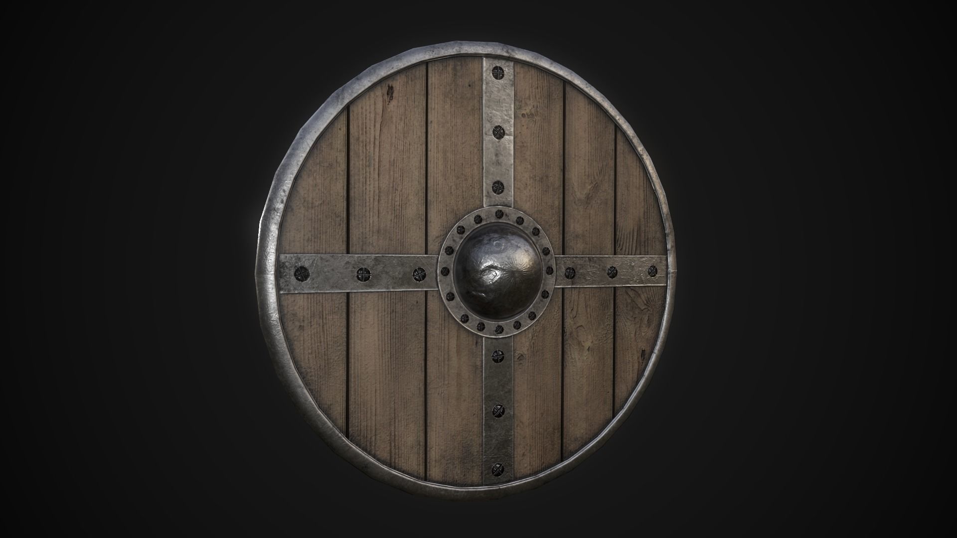 Round Shield 3 3D model game-ready | CGTrader