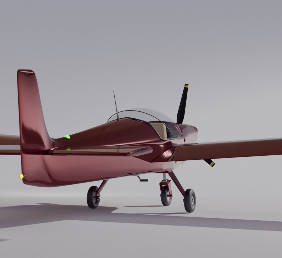 Light Sport Aircraft Zenith CH 650 3D model animated | CGTrader