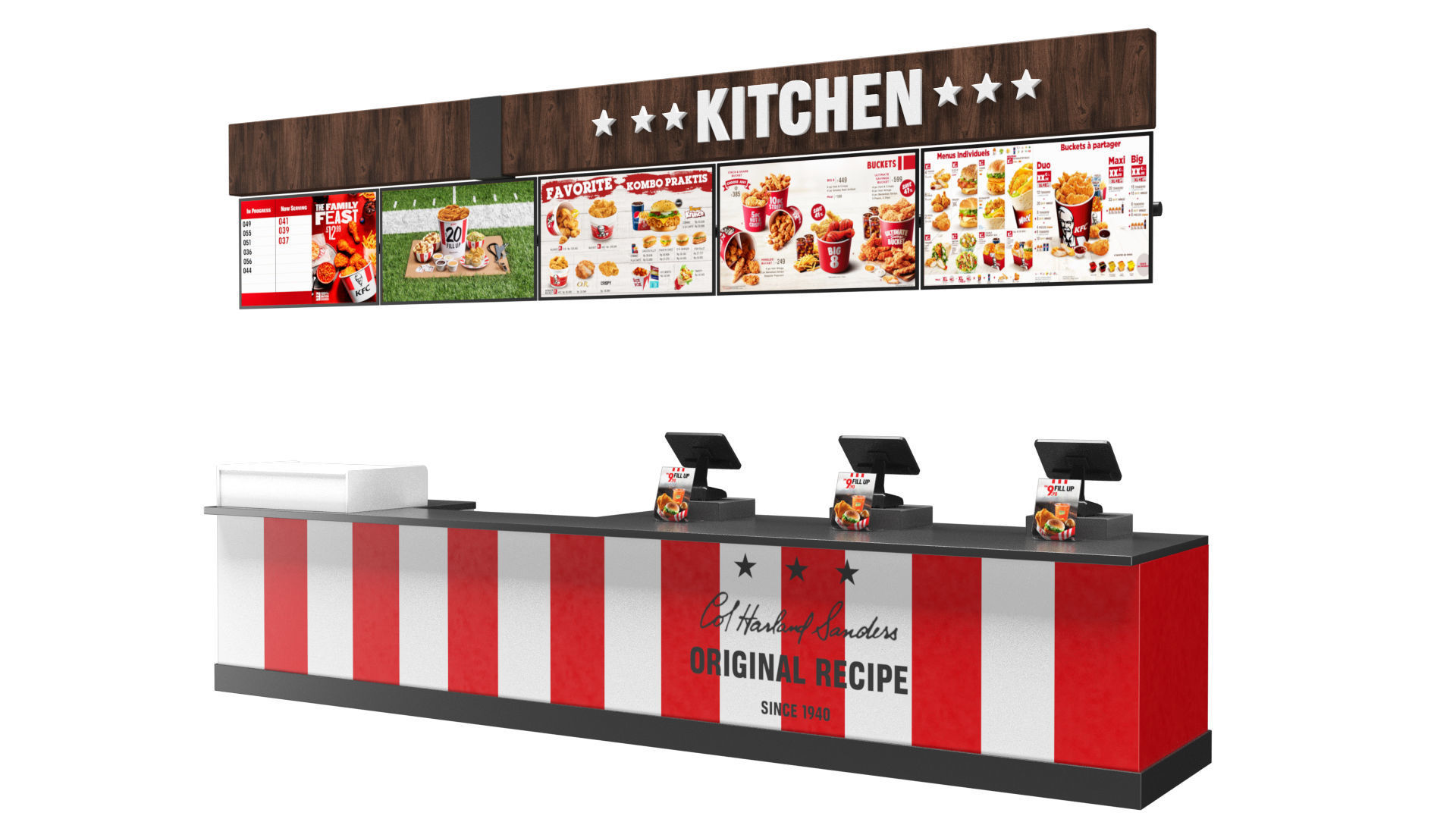 3D model KFC Element VR / AR / low-poly | CGTrader