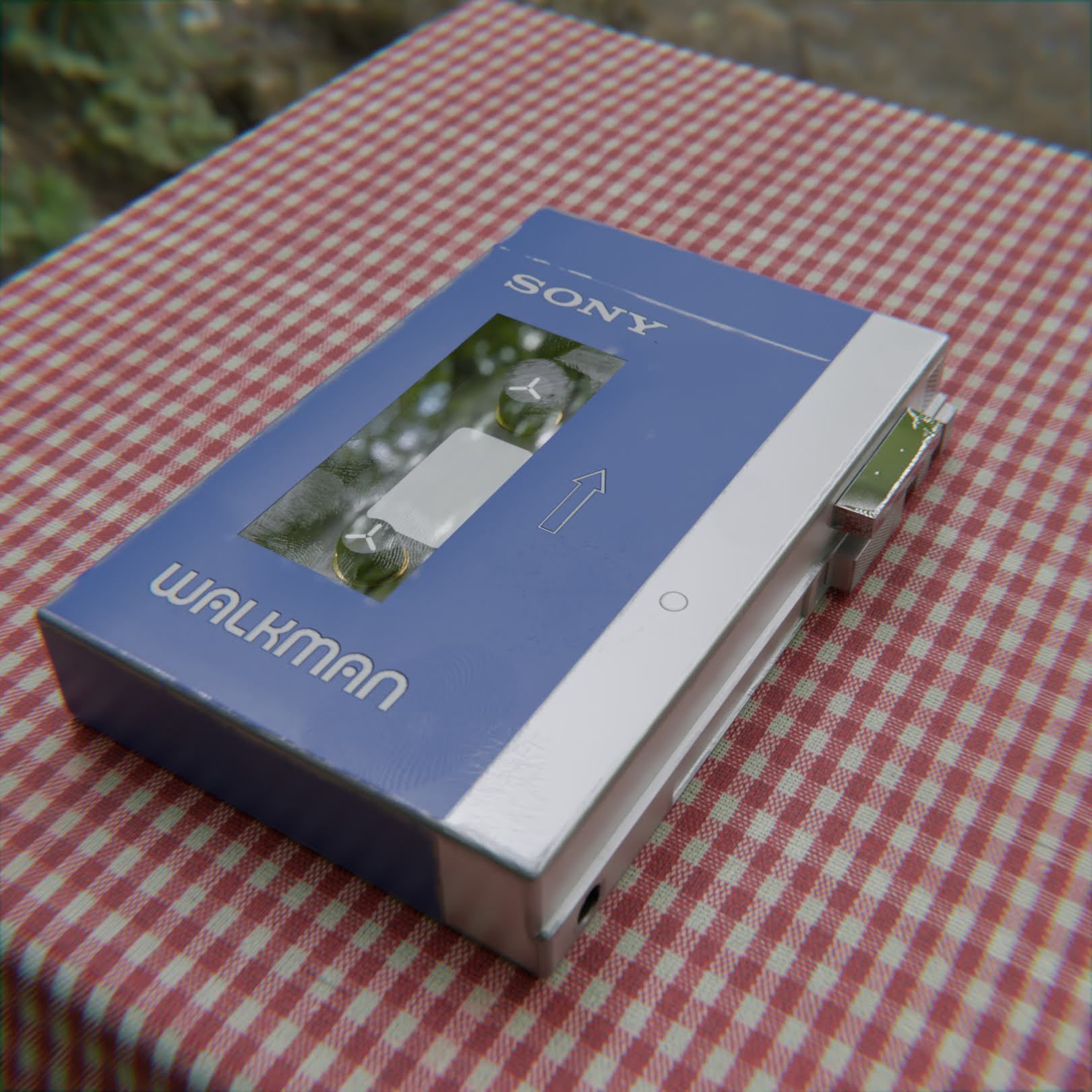 3D model sony walkman blue retro low poly VR / AR / low-poly | CGTrader