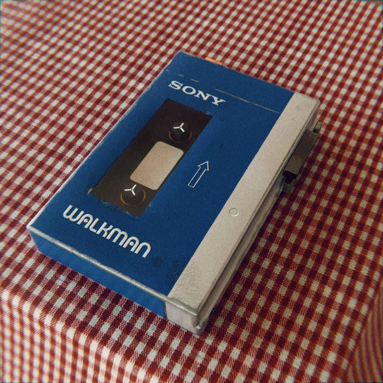 3D model sony walkman blue retro low poly VR / AR / low-poly | CGTrader