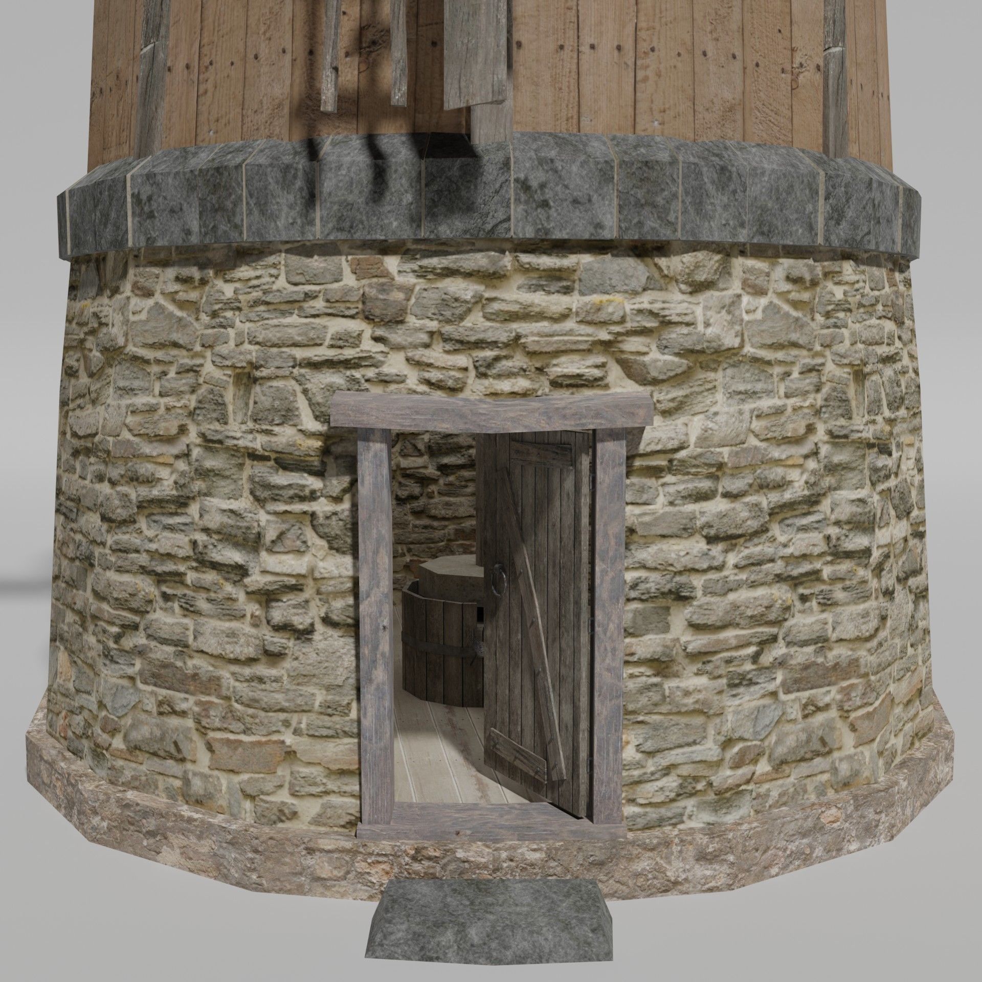 3D model Medieval windmill VR / AR / low-poly | CGTrader