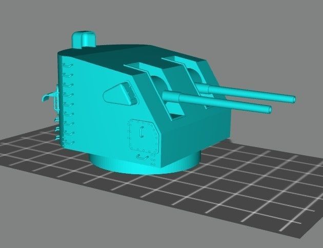 5 inch turret yowa class battelship 3D model | CGTrader