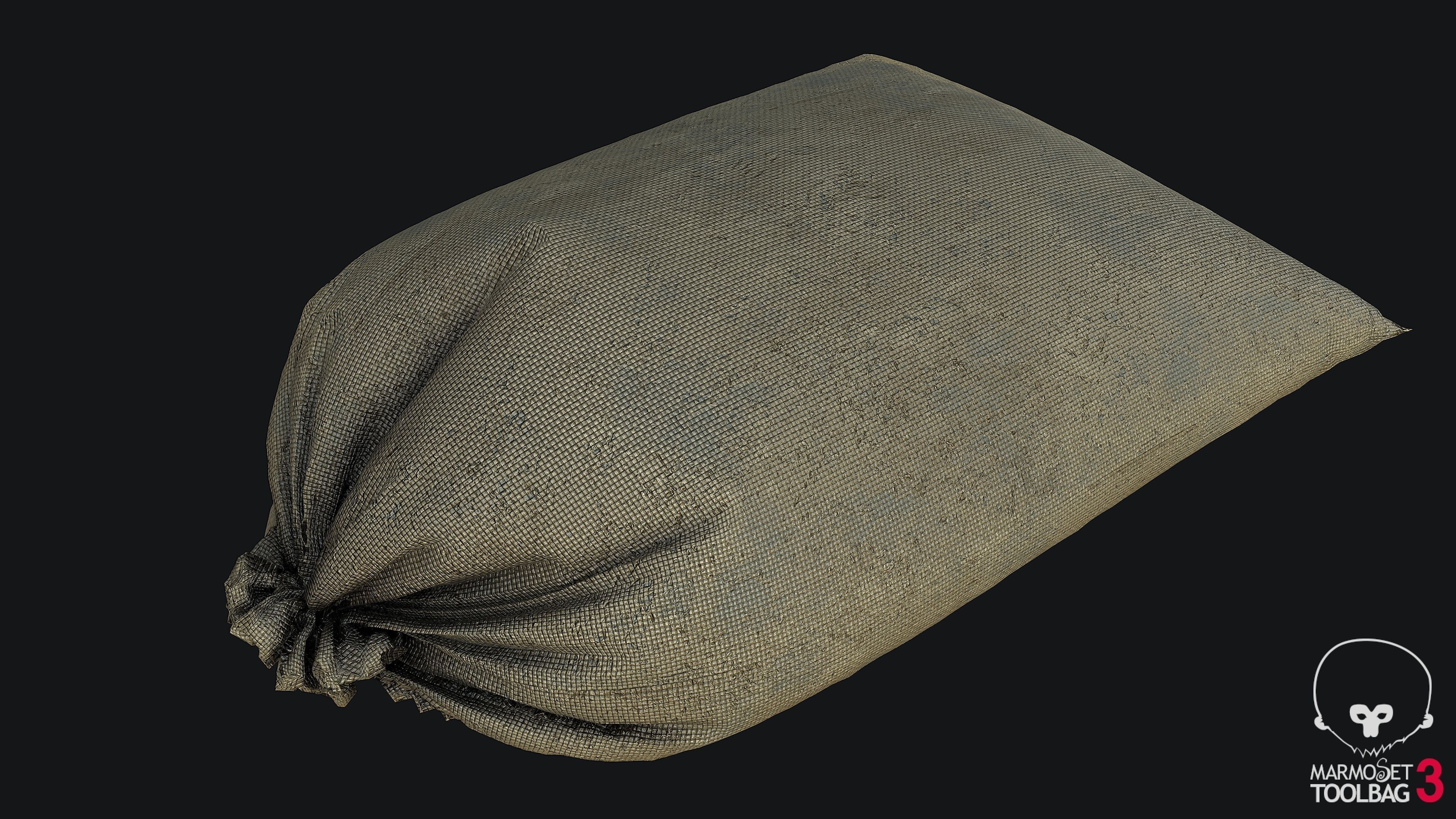 3D model Sandbag WWII PBR VR / AR / low-poly MAX OBJ 3DS FBX C4D MA