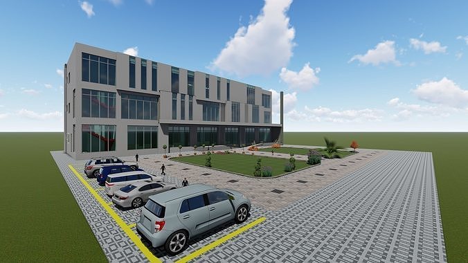 Office Buliding free 3D model | CGTrader
