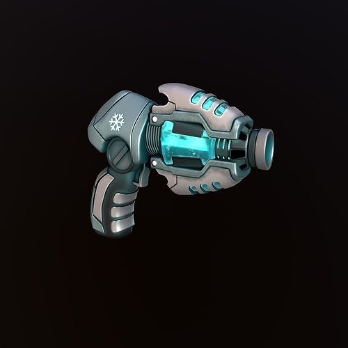 3D model Sci-Fi Gun - Ice VR / AR / low-poly | CGTrader