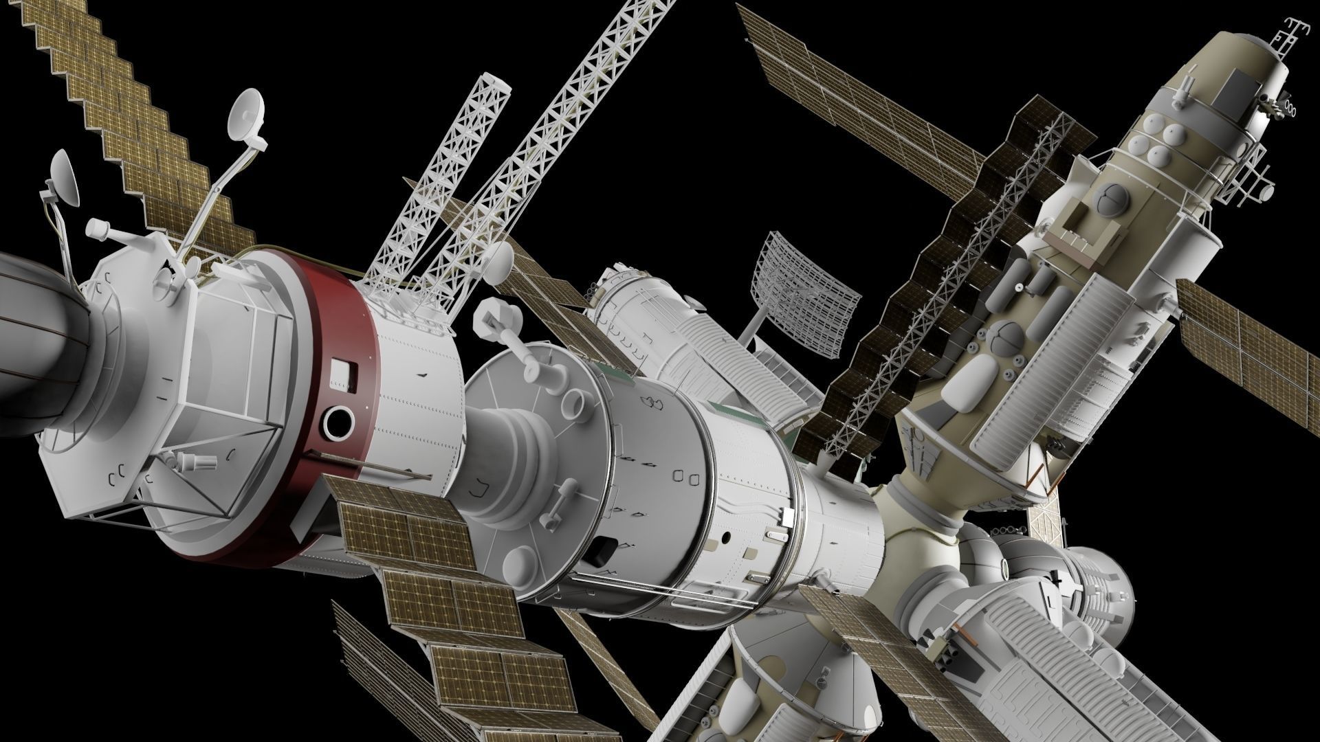 Mir Space Station 3D model | CGTrader