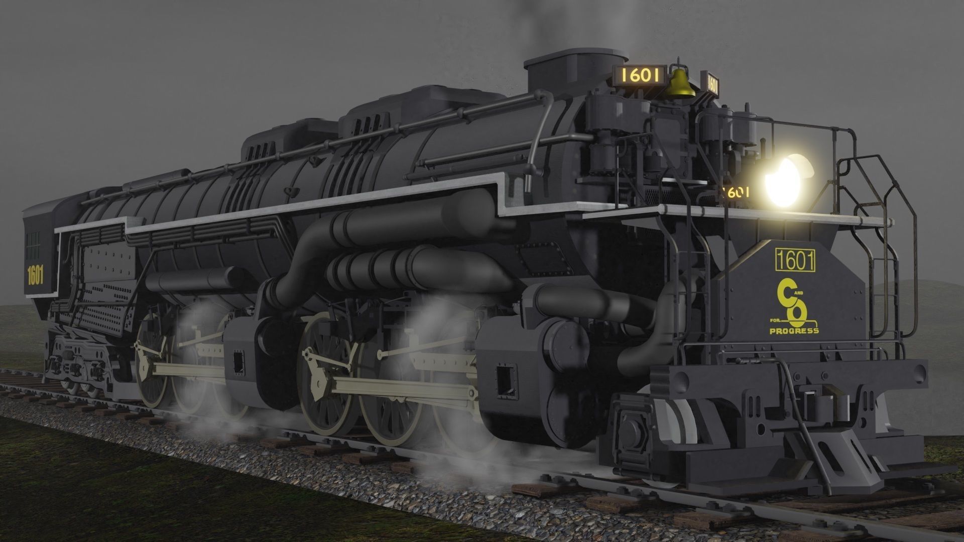 Allegheny Locomotive 3D model | CGTrader