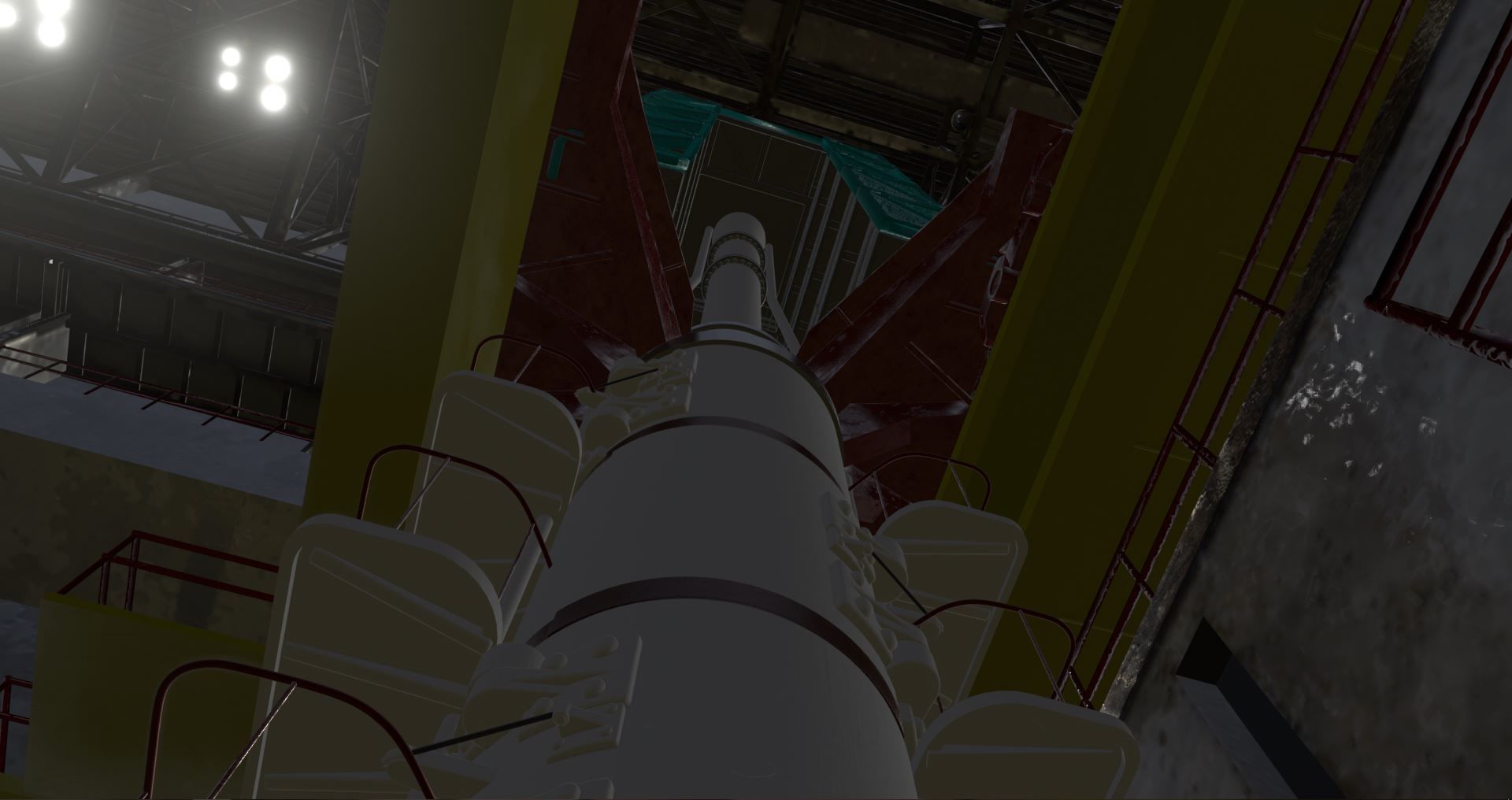 RBMK-1000 Nuclear Reactor Central Hall And Refueling Machine 3D model ...