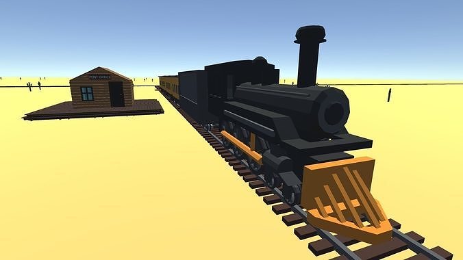 3D model 9t5 Low Poly Western VR / AR / low-poly | CGTrader