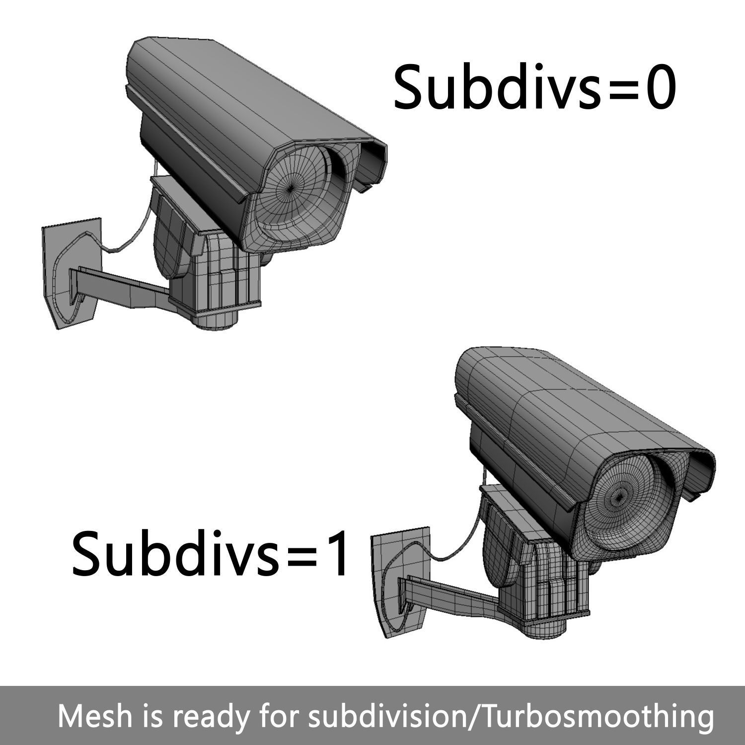 CCTV Exterior Surveillance Camera free VR / AR / low-poly 3D model ...