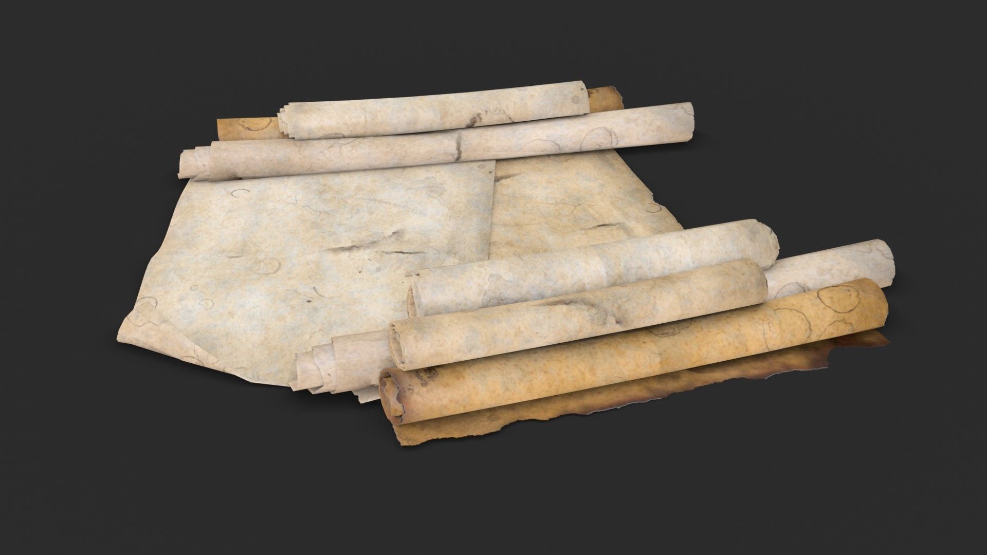 3D model Old Parchment VR / AR / low-poly | CGTrader